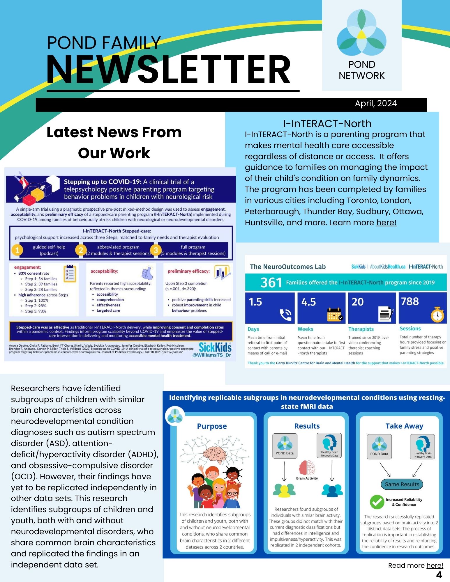 Newsletters - Province of Ontario Neurodevelopmental Network